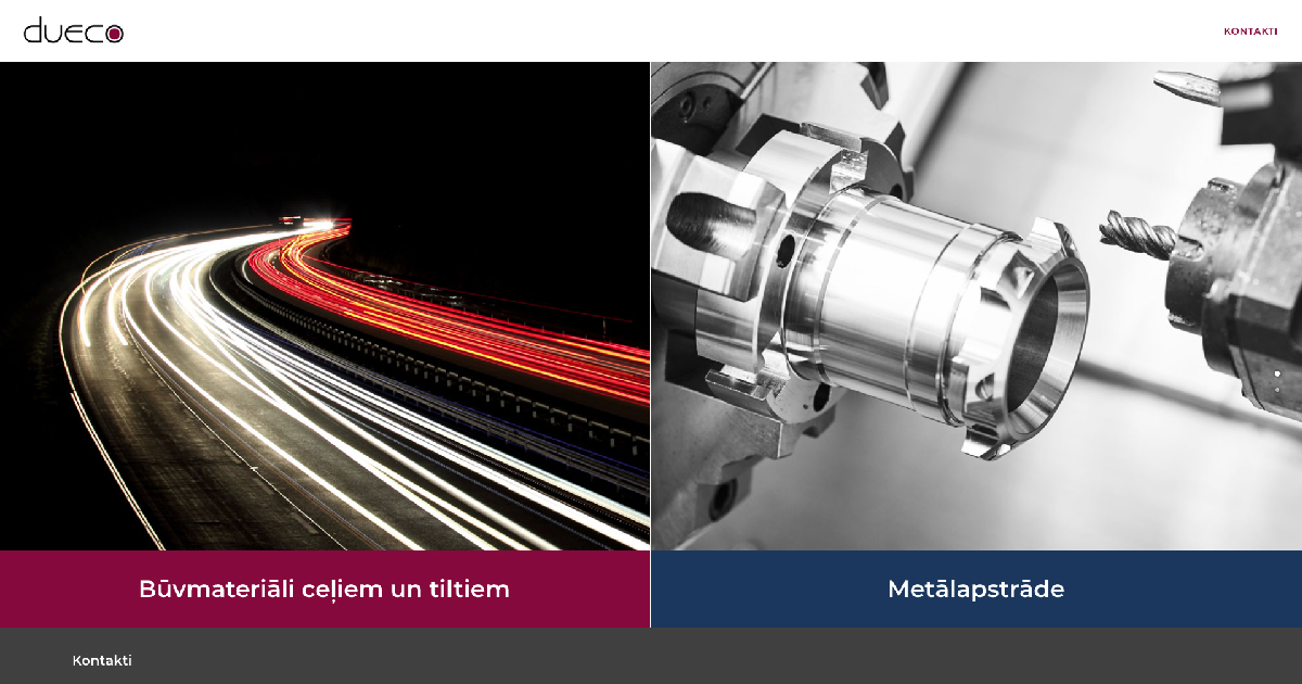 DUECO - Metālapstrāde (CNC virpošana), būvmateriāli ceļiem un tiltiem